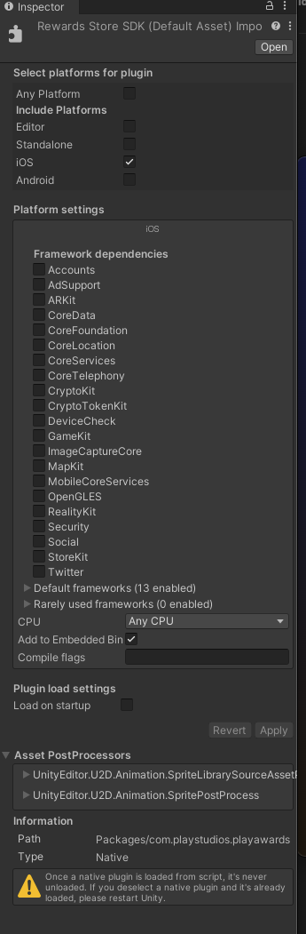Loyalty Center Unity Wrapper
