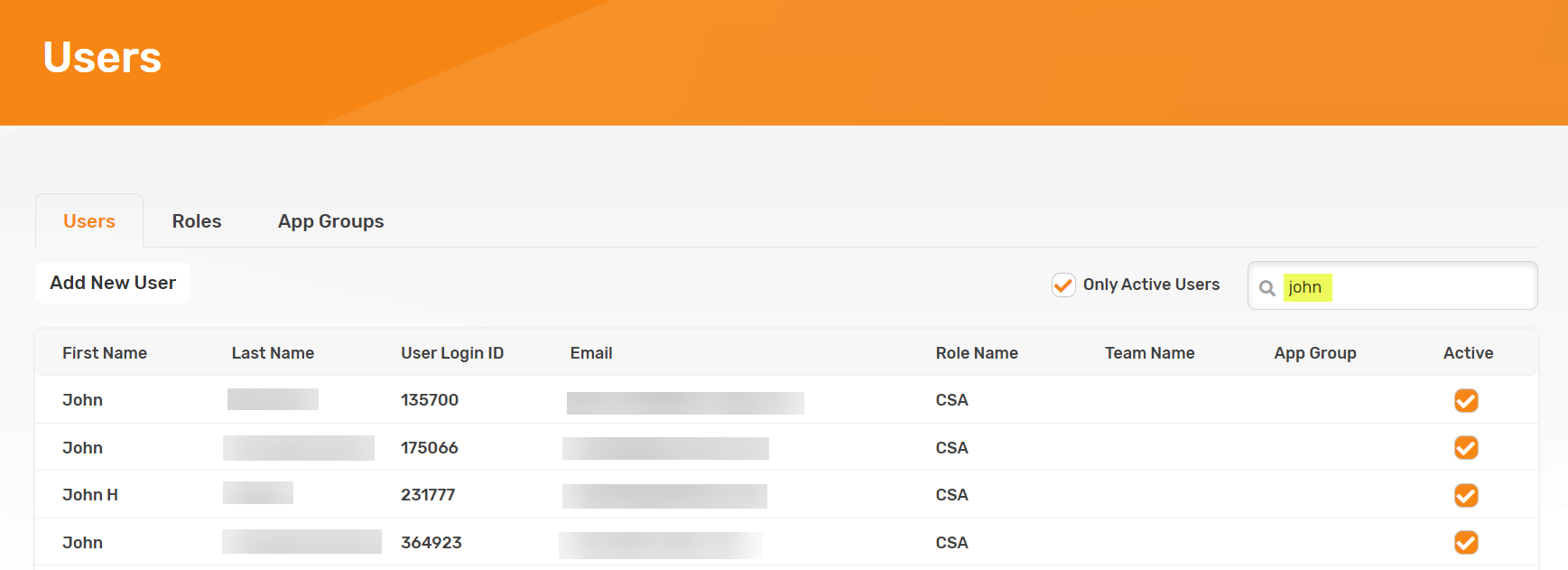 Users Administration