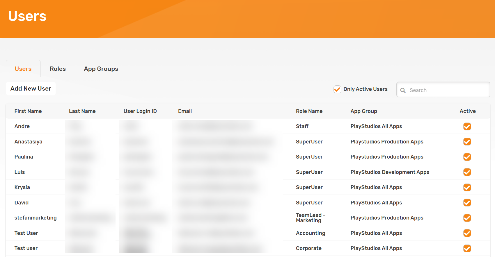 Users Administration